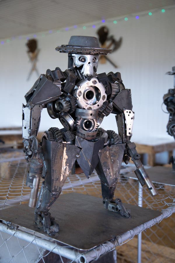 Figure of a Man Made by Electric Welding Editorial Image - Image of ...