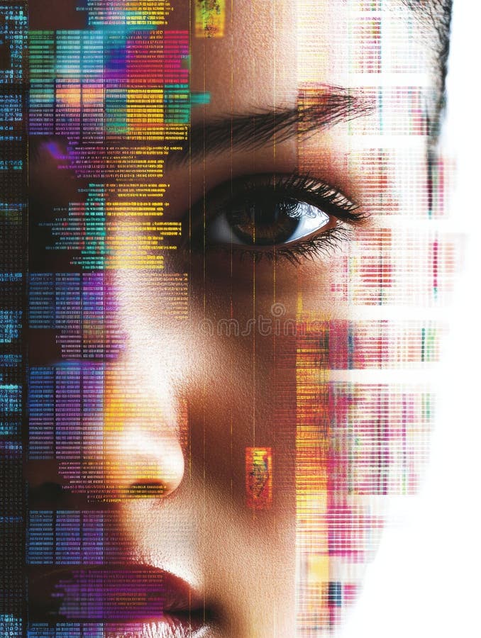 A Human Figure is Overlaid with Rows of Genetic Code, Illustrating the ...