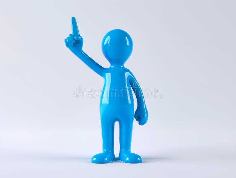 Human Figure with Raised Finger 3d Style Stock Illustration ...