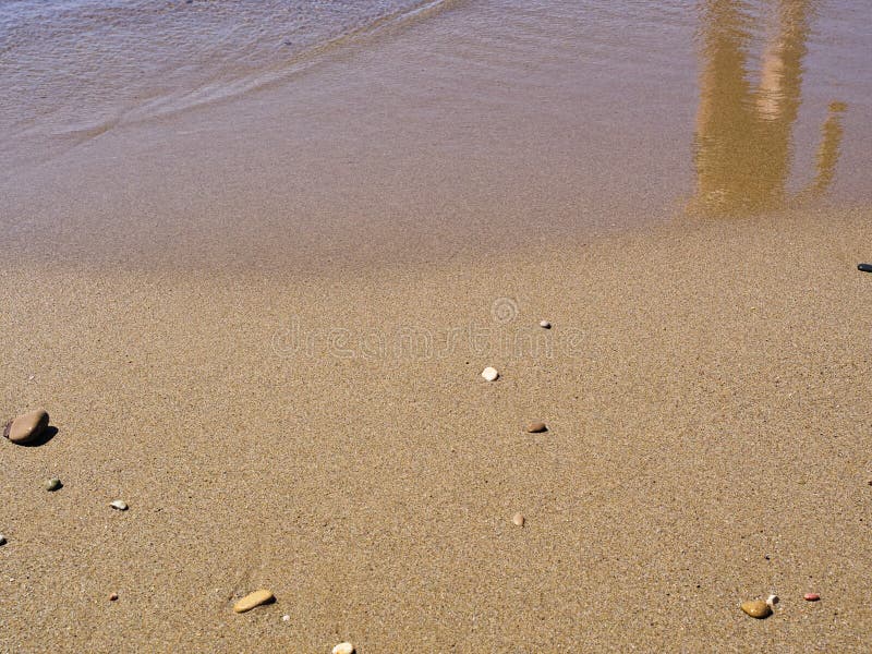 Human Figure Reflection on Sand. Stock Image - Image of body, male ...