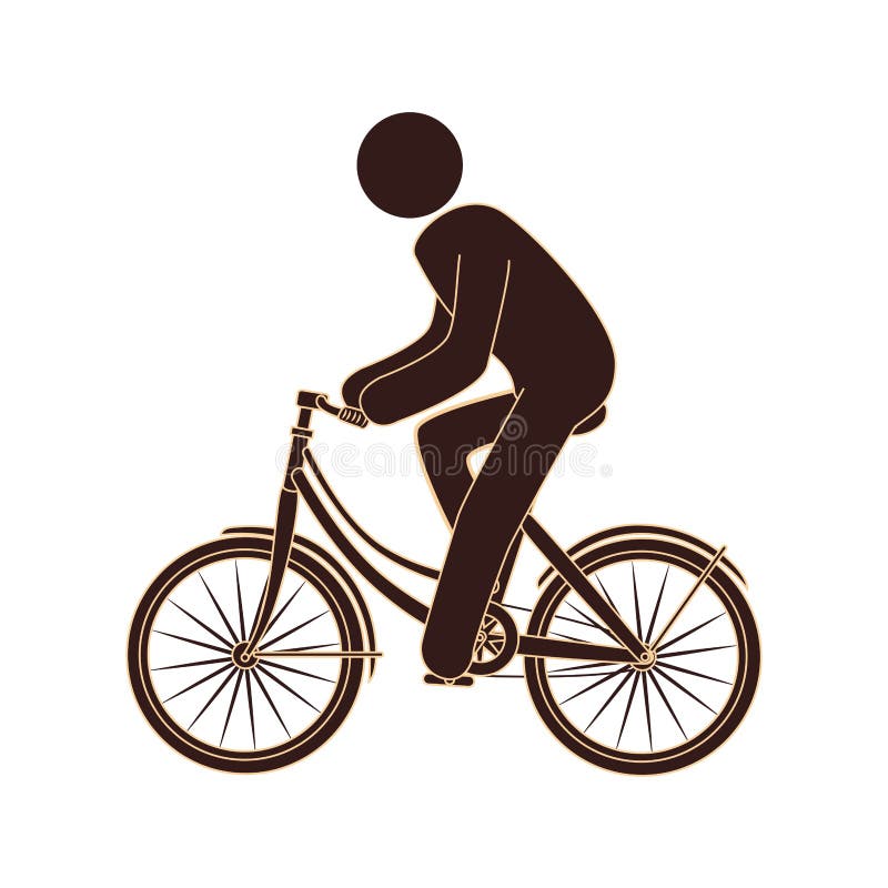 Human Figure Riding Bike Icon Stock Illustrations – 44 Human Figure ...