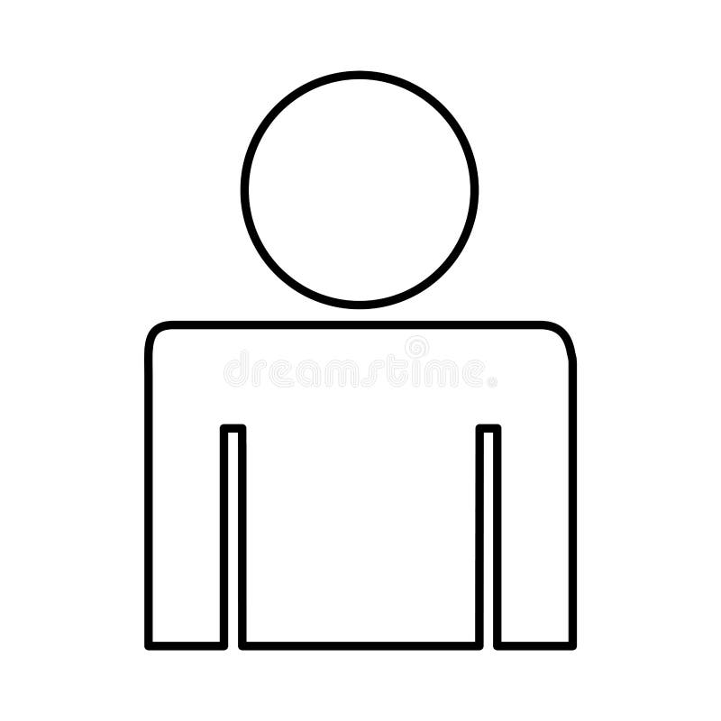 Human Figure Silhouette Icon Stock Illustration - Illustration of ...