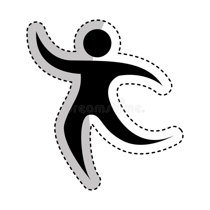 Human Figure Silhouette Icon Stock Illustration - Illustration of ...