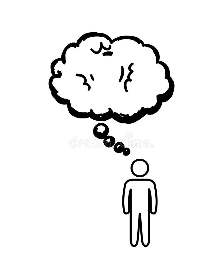 Human Figure Silhouette with Speech Bubble Stock Illustration ...