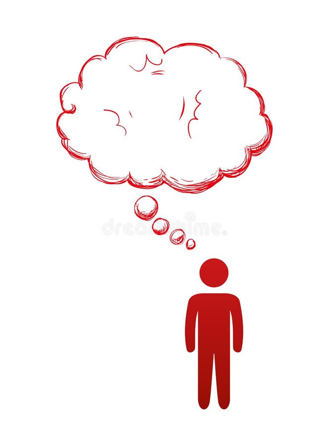 Human Figure Silhouette with Speech Bubble Stock Illustration ...