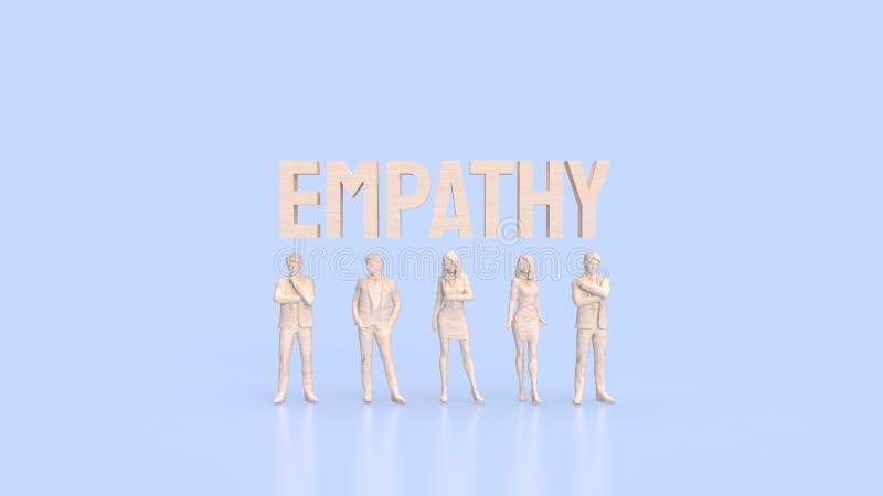 The Human Figure and Text for Empathy Concept 3d Rendering Stock ...
