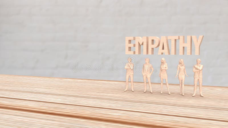 The Human Figure and Text for Empathy Concept 3d Rendering Stock ...