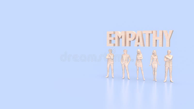 The Human Figure and Text for Empathy Concept 3d Rendering Stock ...