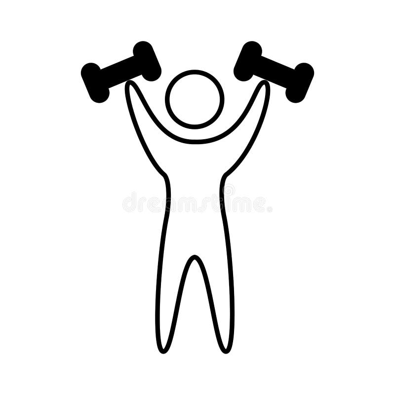 Human Figure Weight Lifting Stock Vector - Illustration of body ...