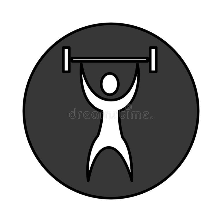 Human Figure Weight Lifting Stock Vector - Illustration of training ...