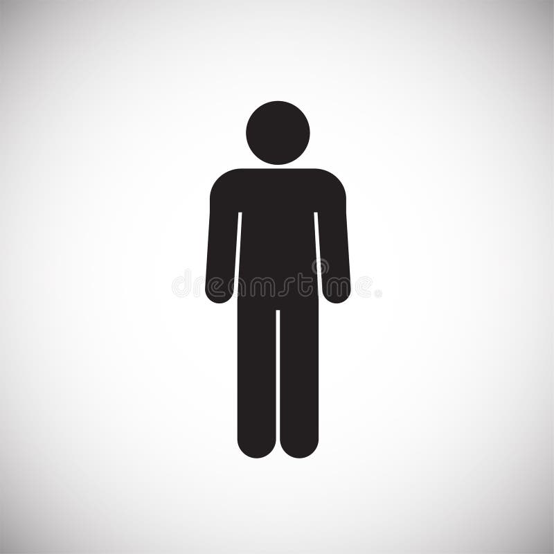 Human Figure on White Background Stock Vector - Illustration of icon ...