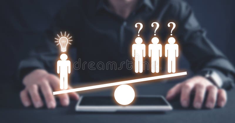 Human Figures on Balance Scale. People Stock Image - Image of balance ...