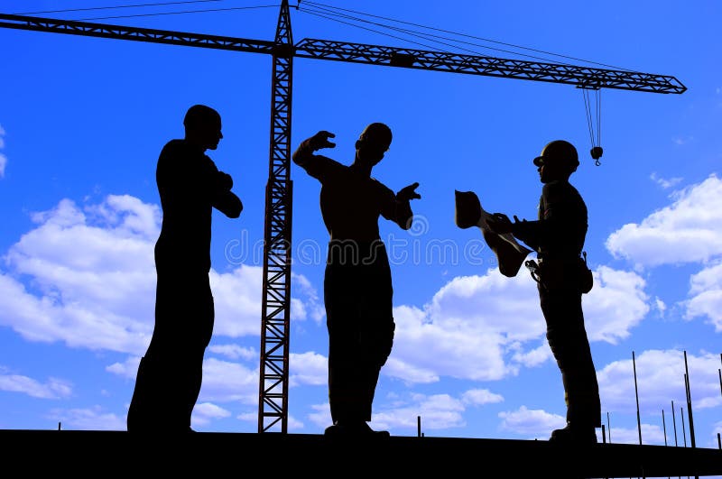 Human figures builders stock illustration. Illustration of architecture ...