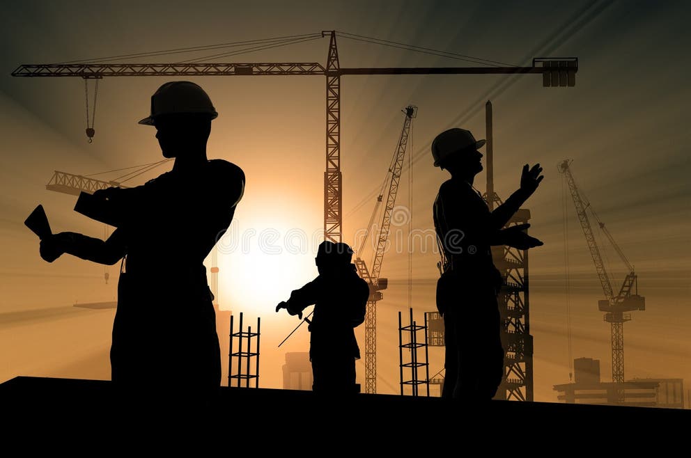 Human figures builders stock illustration. Illustration of people ...
