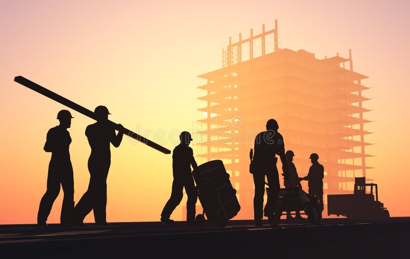 Human figures builders stock illustration. Illustration of engineering ...