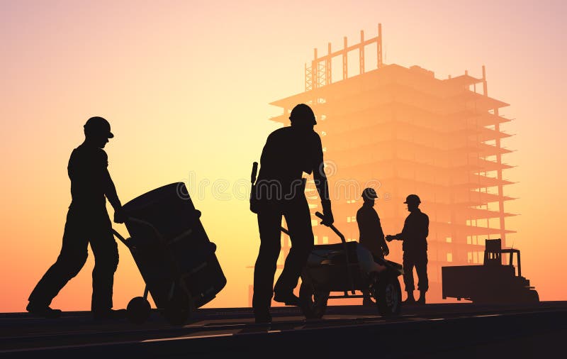 Human figures builders stock illustration. Illustration of career ...