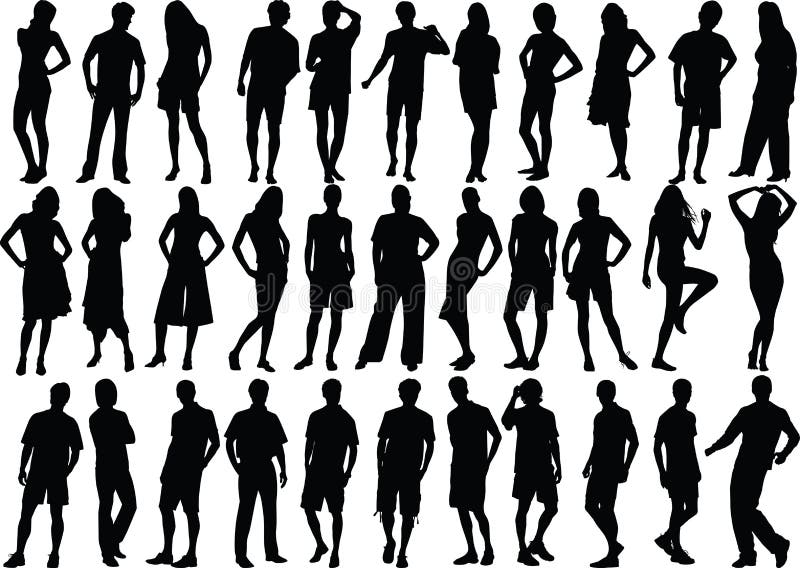 Human Figures - High Quality Stock Vector - Illustration of playing ...