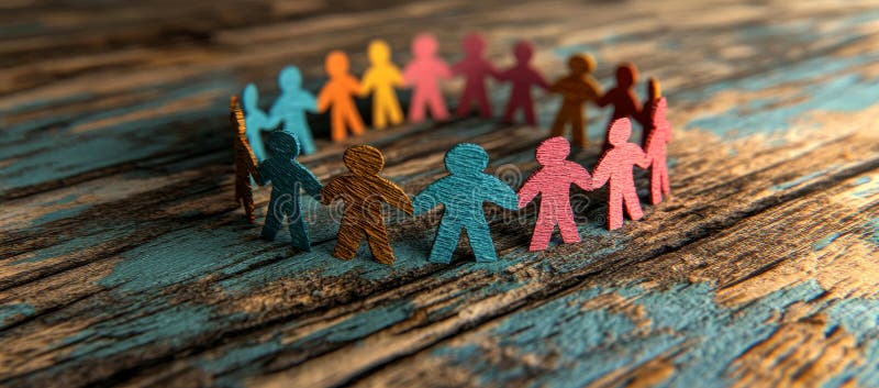 Human Figures Holding Hands, Representing Diversity and Inclusion ...