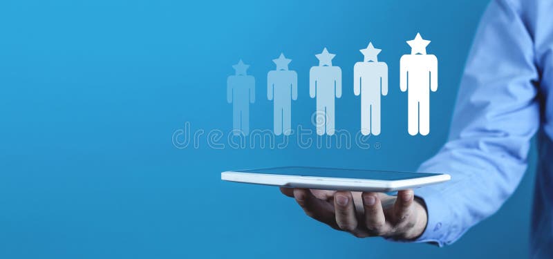 Human Figures with a Star Heads. Stars Rating Stock Illustration ...