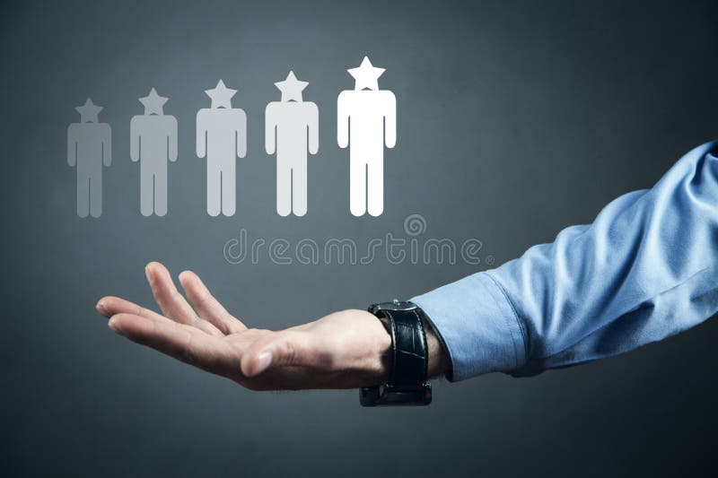 Human Figures with a Star Heads. Stars Rating Stock Illustration ...