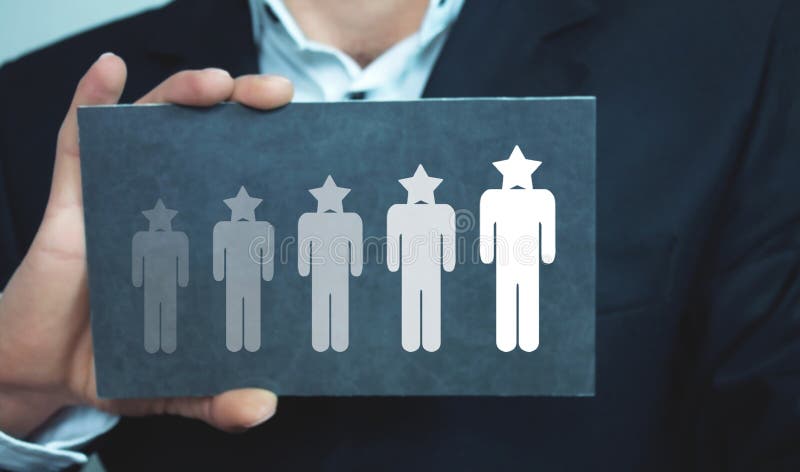 Human Figures with a Star Heads. Stars Rating Stock Illustration ...