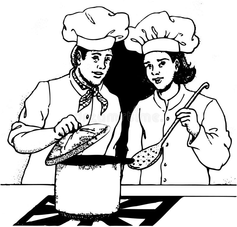 Human Figures in White Uniform from Cook in Attitude of Work Stock ...