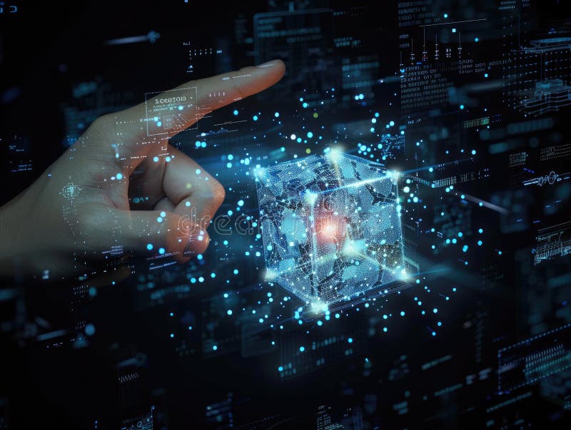 Human Fingers Touch Electronic Screens. Stock Illustration ...