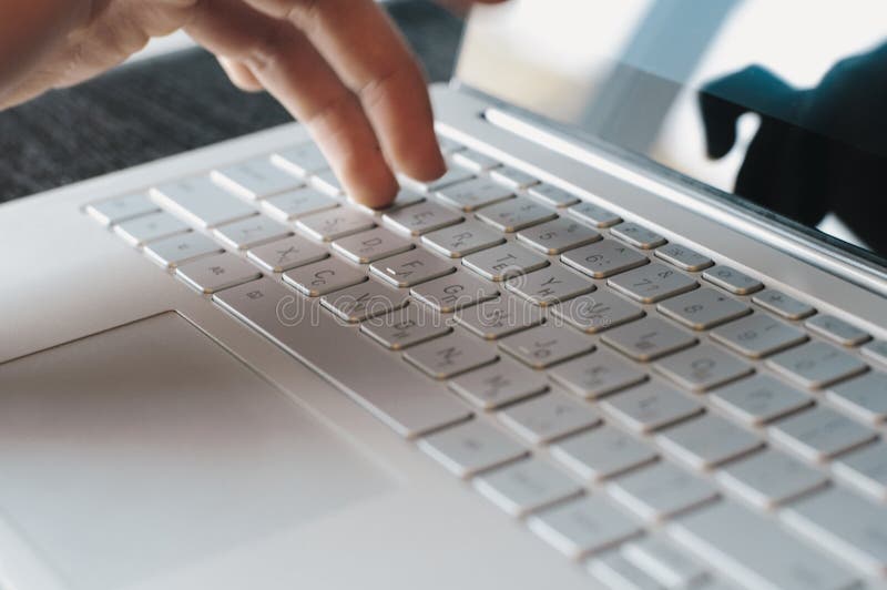 Finger on keyboard stock image. Image of closeup, hand - 3261983