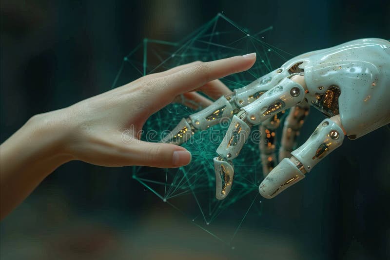 Ethereal Touch, Human and Robot Fingers Spark a Connection Created with ...