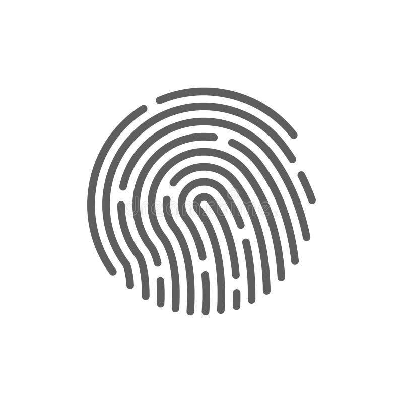 Human Fingerprint Black Vector Icon Stock Vector - Illustration of icon, fingerprint: 260169366