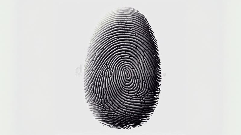 Human Fingerprint, Identity Identification Concept. Generated AI Stock ...