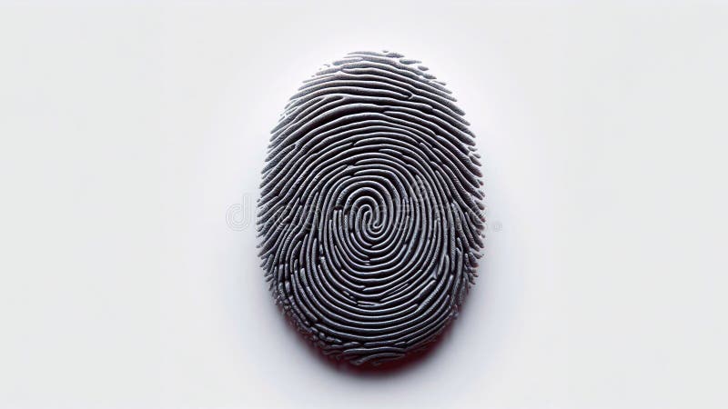 Human Fingerprint, Identity Identification Concept. Generated AI Stock ...