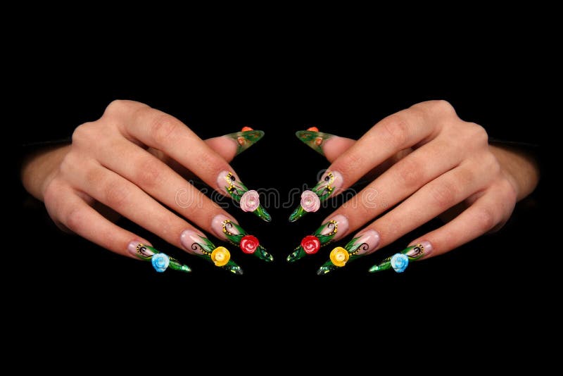 Manicure with balls stock photo. Image of blush, creativity - 9694164