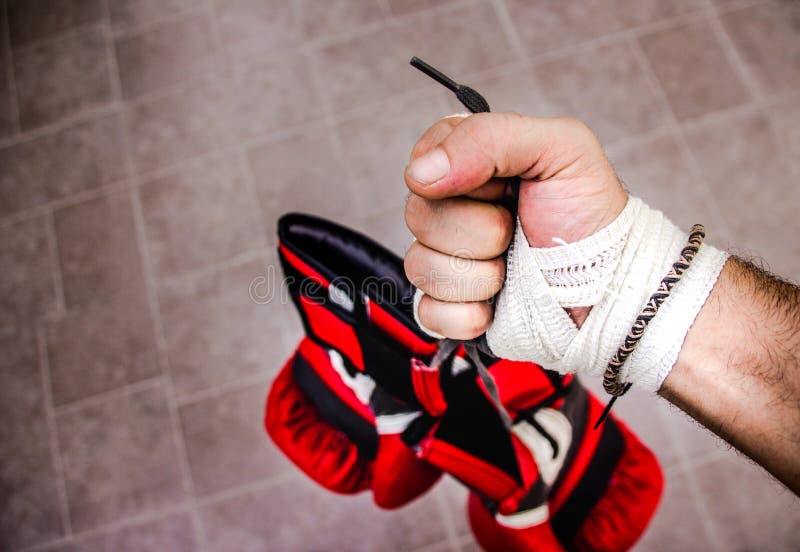 Human Fist and Boxing Gloves Stock Photo - Image of hand, motivation ...