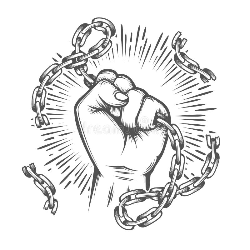 Black Fist Chain Stock Illustrations – 875 Black Fist Chain Stock ...