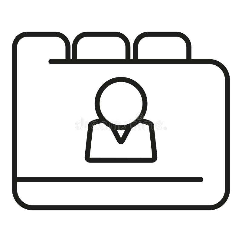 Human Folder Info Icon Outline Vector. Business Work Stock Vector ...