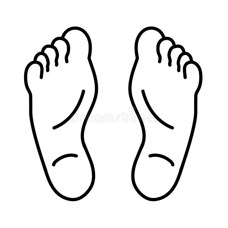 Foot on black background. stock illustration. Illustration of footpath ...