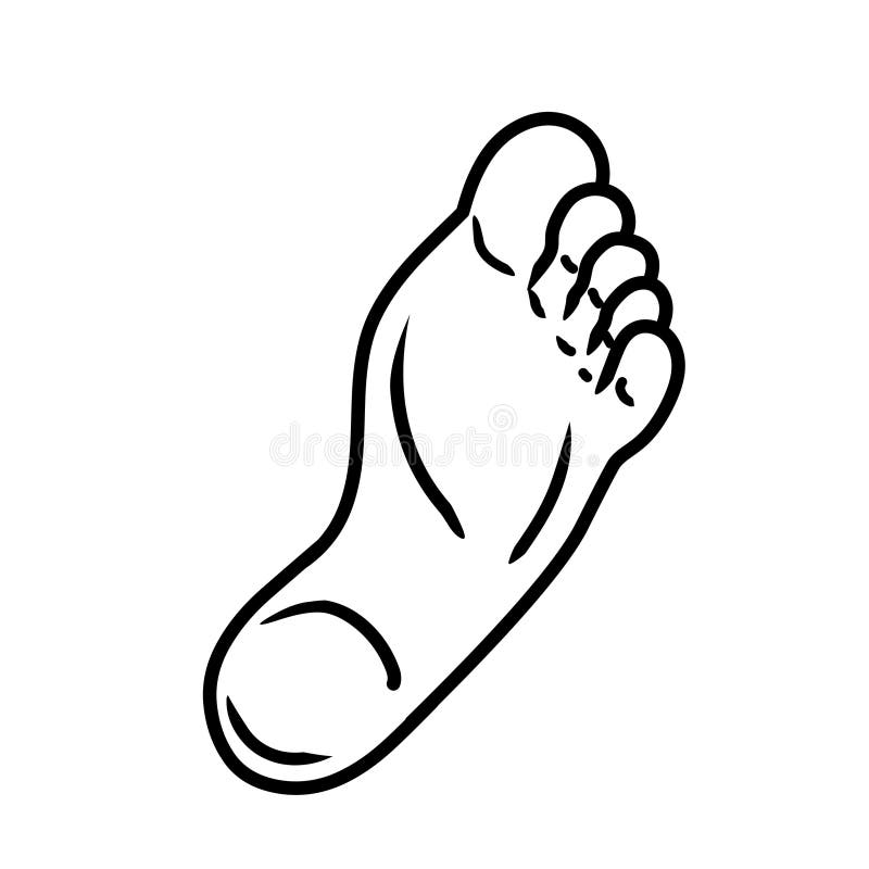 Foot Line Icon. Human Footprint Step Icon Stock Vector - Illustration ...