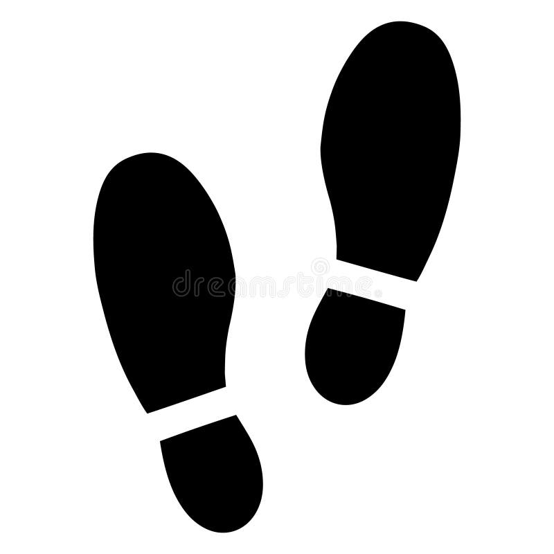 Human foot steps stock illustration. Illustration of natural - 130104001