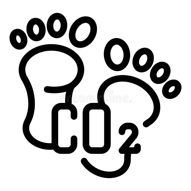 Human Footprint Creating Co2 Emissions Climate Change Icon Stock ...