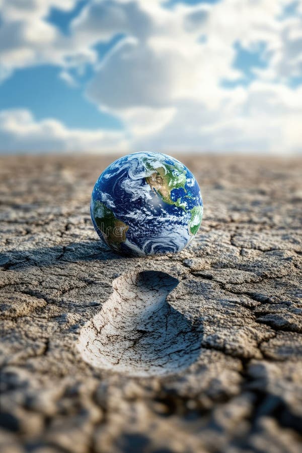 Human Footprint on Planet Earth. Selective Focus Stock Photo - Image of ...