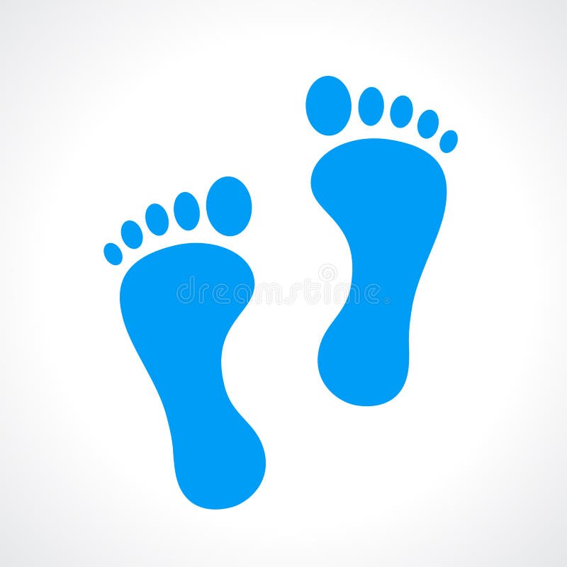 Human Footprint Sign Icon. Barefoot Symbol. Stock Illustration ...