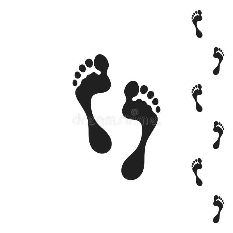 Human Footprint. Vector Illustration Stock Vector - Illustration of ...