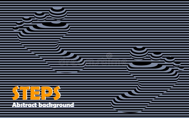 Footprints. Abstract Geometric 3d Vector Background Stock Vector ...