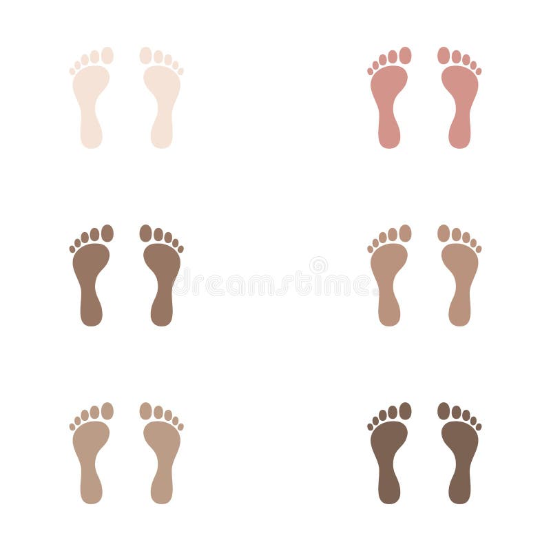 Human footprints stock vector. Illustration of organ - 226108443