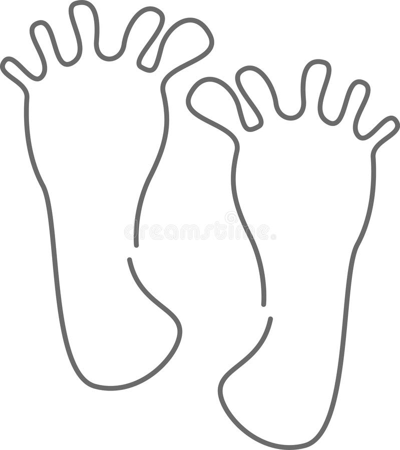 Human Footprints Doodle stock vector. Illustration of finger - 327809805