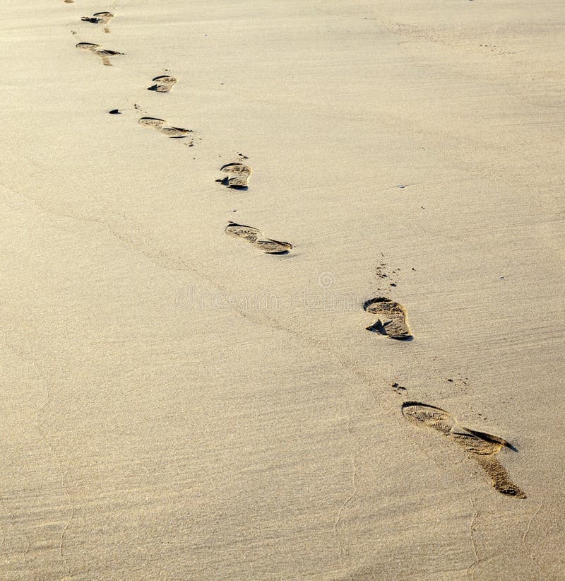 Human Footprints in the Sand at Stock Image - Image of asia, people ...
