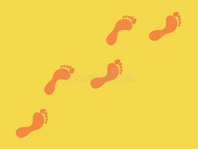 Yellow Human Footprints Stock Illustrations – 223 Yellow Human ...
