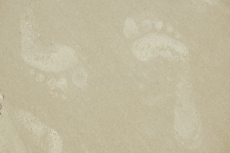 Human Footprints in the Sand. Texture Background Footprints of Human ...
