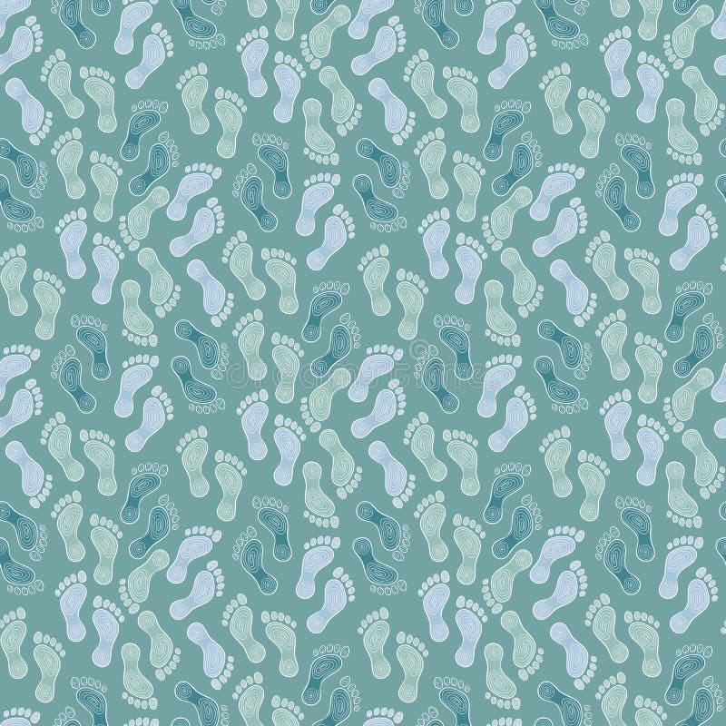 Pattern with Human Footprints Stock Vector - Illustration of imprint ...